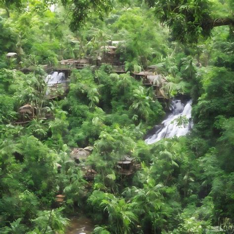 Premium Photo Beautiful Lush Tropical Tarzan S Jungle With Natural River And Tarzan S Magical