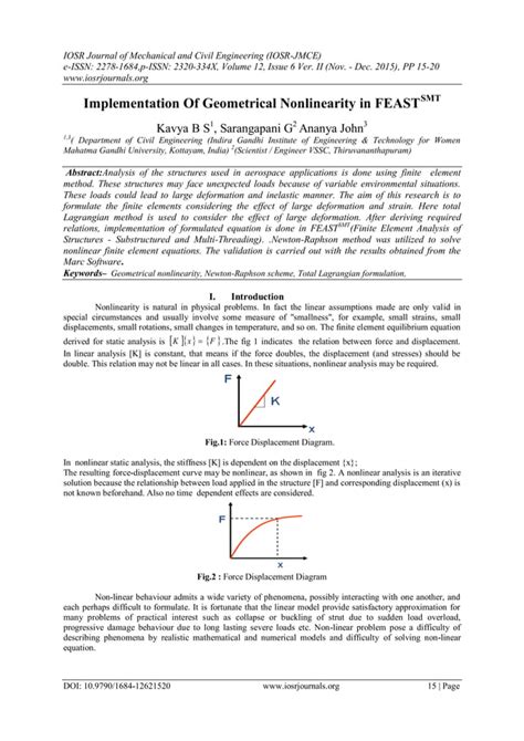 Implementation Of Geometrical Nonlinearity In Feastsmt Pdf
