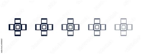 Nano Sensor Outline Icon Black Bold Regular Thin Light Icon From Artificial Intellegence