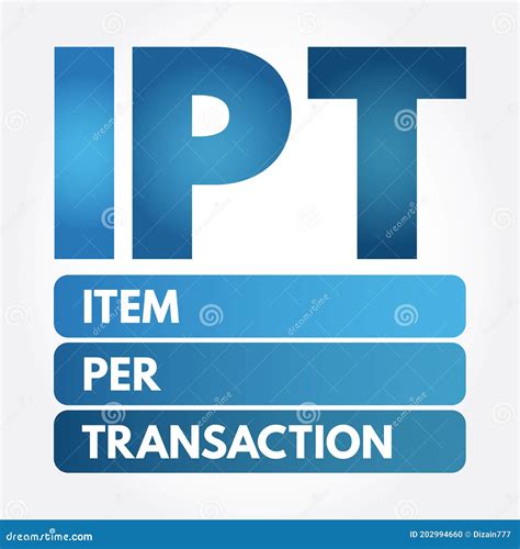 Ipt Item Per Transaction Concept With Big Word Or Text And Team People With Modern Flat Style