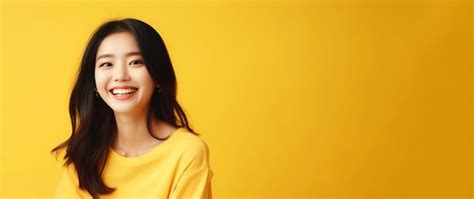 Premium Ai Image Beautiful Asian Woman With Long Wavy Hair And