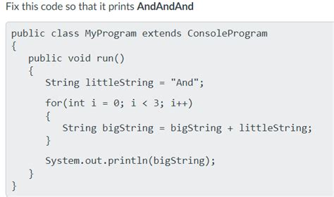 Solved Fix This Code So That It Prints Andandand Public