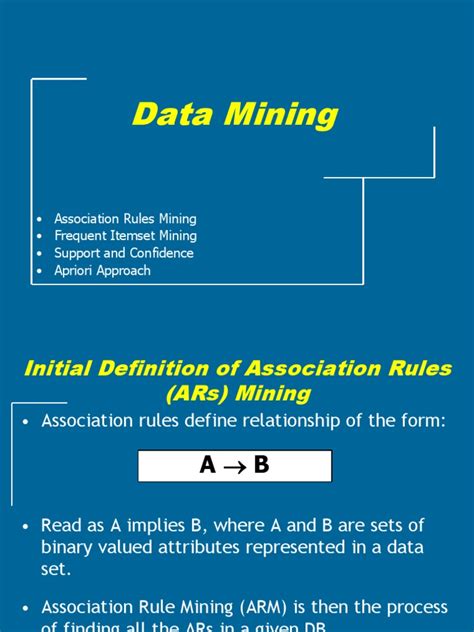 Lecture 8 9 Association Rule Mining Pdf Algorithms And Data