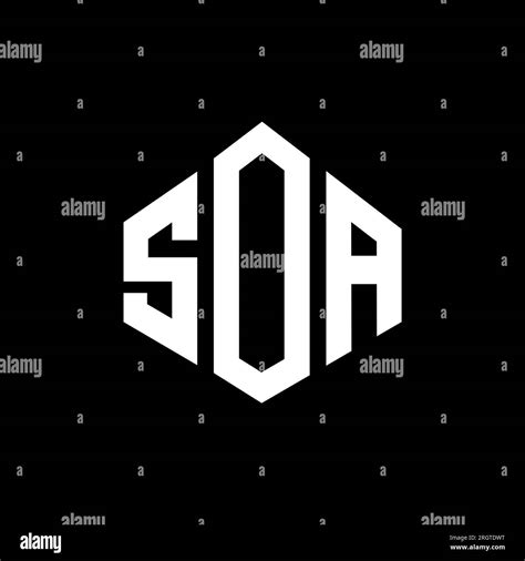 soa letter logo design with polygon shape soa polygon and cube shape
