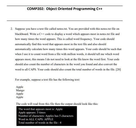 Solved Comp202 Object Oriented Programming In C