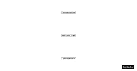 React Spring Modal Examples Codesandbox