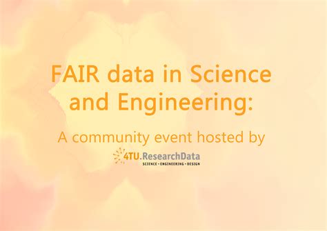 Fair Data In Science And Engineering 4turesearchdata