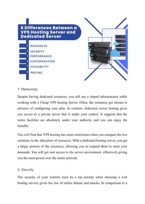 Ppt 6 Differences Between Vps Hosting Server And Dedicated Server