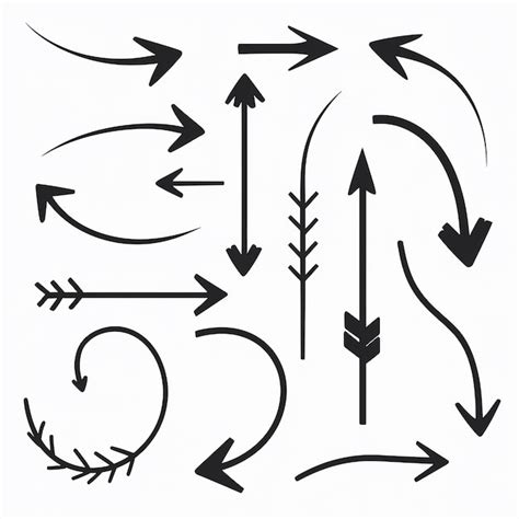 Premium Vector A Drawing Of A Circle With Arrows Pointing To The Right