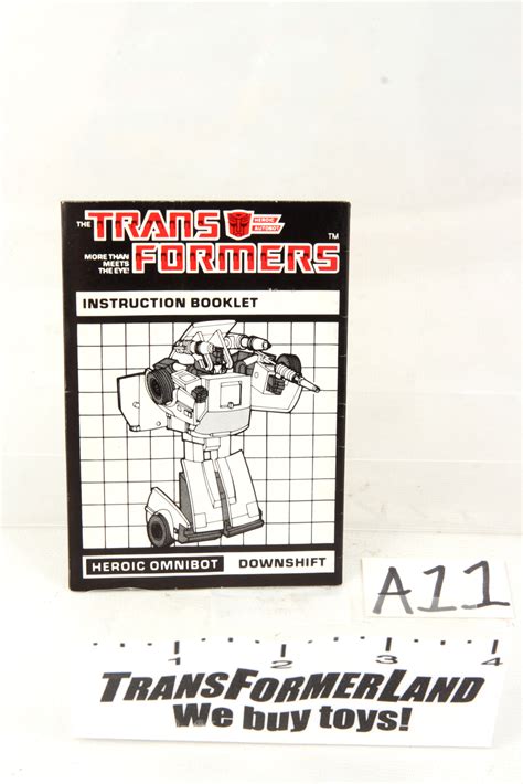 Transformers® G1 Downshift Instructions Sku 321913 Largest Selection