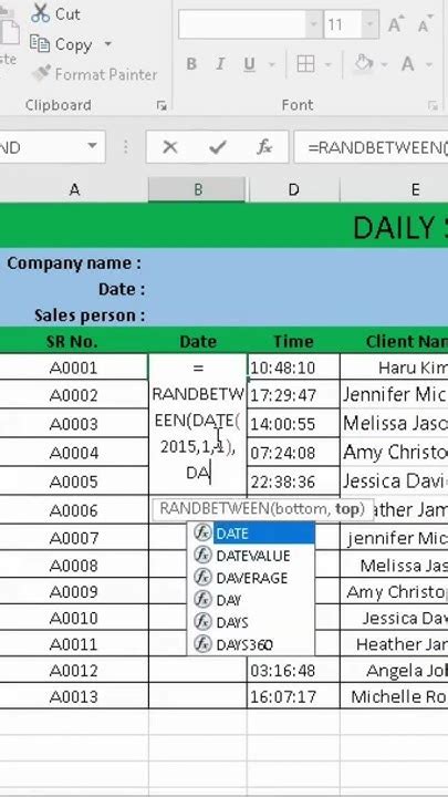 Generate Random Date For Your Sample Data Shorts Youtube