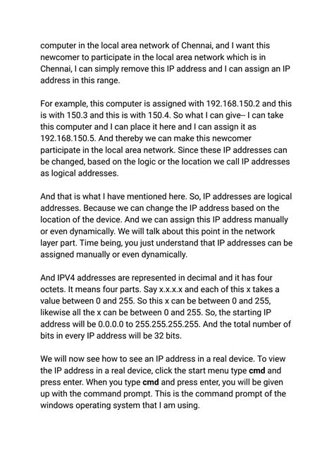 SOLUTION Basics Of Ip Addressing Studypool