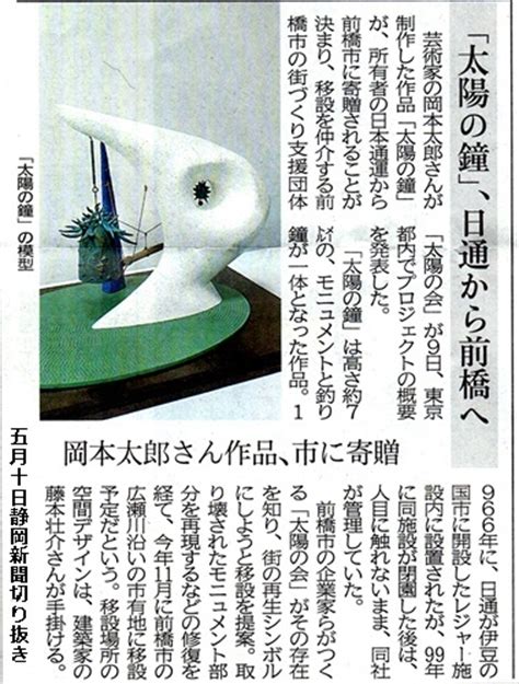 太陽の鐘岡本太郎作前橋へ 群馬で生まれ育った男のブログ