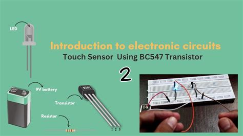 How To Make Touch Sensor Touch Sensor Project On Breadboard Touch Sensor Using Bc547