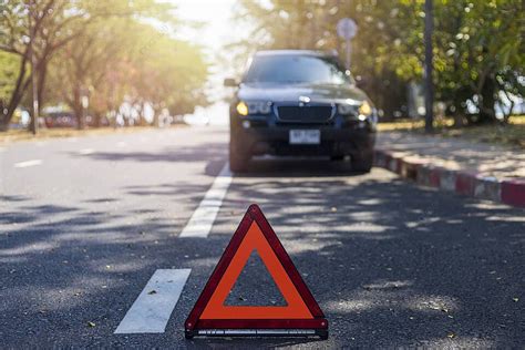 Red Triangle Red Emergency Stop Sign And Red Emergency Symbol Featuring Photo Background And