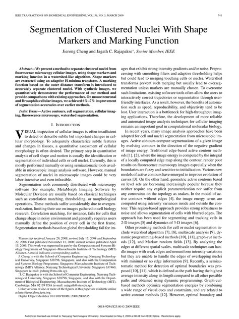 pdf segmentation of clustered nuclei with shape markers and marking