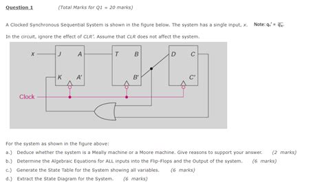 solved question 1 total marks for q1 20 marks a clocked