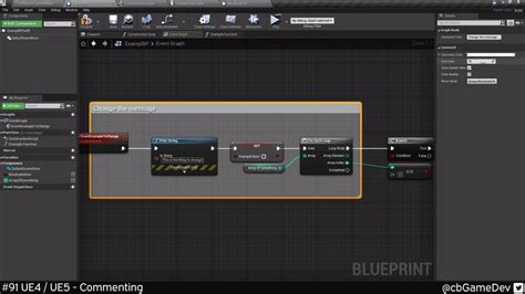 quick dev tip 91 ue4 ue5 commenting — cbgamedev