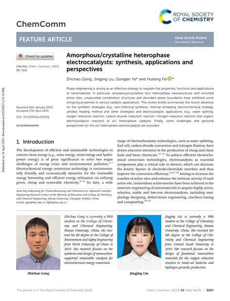 Pdf Amorphouscrystalline Heterophase Electrocatalysts Synthesis Applications And Perspectives