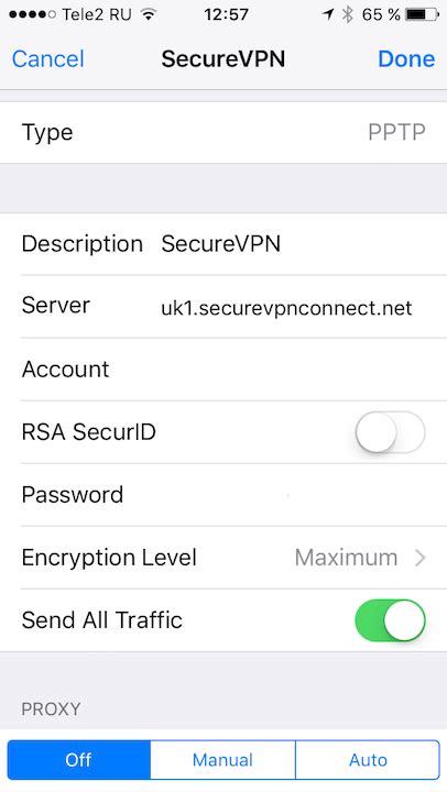 Setup PPTP VPN Connection On IPhone IPad SecureVPN