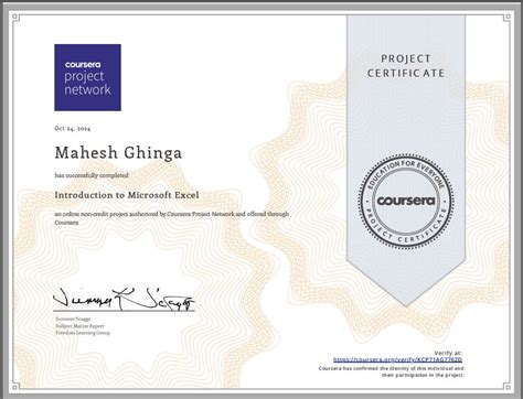 mahesh ghinga on linkedin excel dataanalysis learning certification coursera