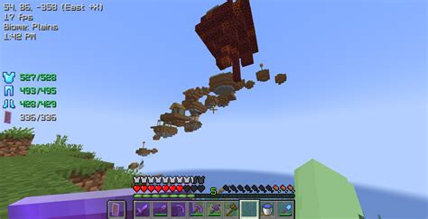 루인드포탈과 마을이 공중에 떠있는 시드 한마포