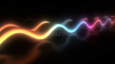 A Vibrant Wave Of Colorful Light Against A Dark Background Creating A Dynamic Visual Effect