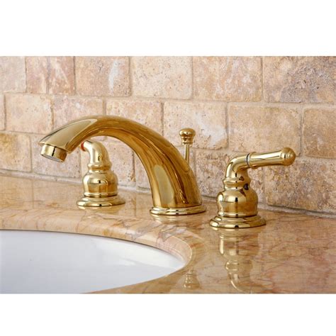 Shop Kingston Brass Magellan Polished Brass 2 Handle Widespread