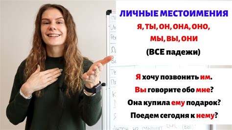 Личные местоимения во всех падежах Местоимения Падежи Youtube
