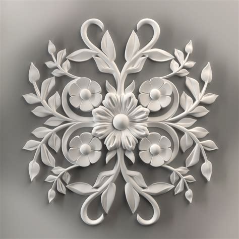 💐 Wall Decor Flowers With Leaves For Milling Cnc Machines・ Stl File For