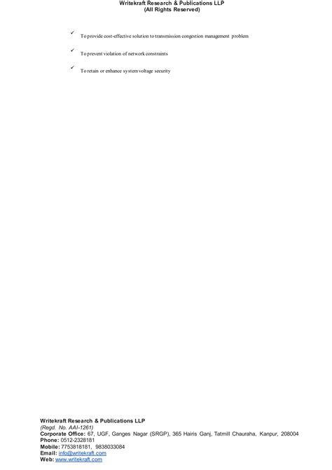 Transmission Congestion Management In Deregulated Power System