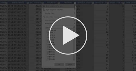 Sorting And Filtering Tables Tables For Automating Data Manipulation