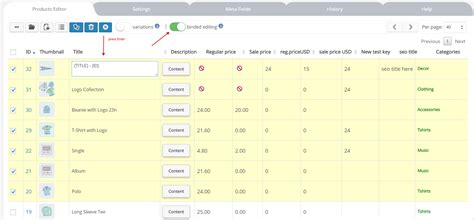 How To Set The Same Value For Some Products On The Same Time Bear