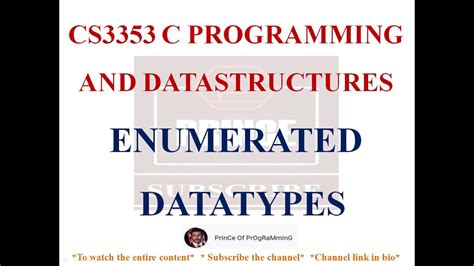 Enumeration Datatypes Notes Cs3353 C Programming And Datastructures Notes Enumeration Enum