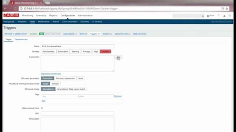 Create Trigger In Zabbix Youtube