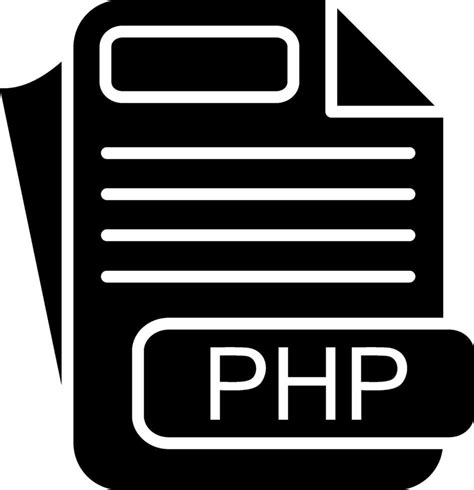 php file format glyph icon 53904500 vector art at vecteezy
