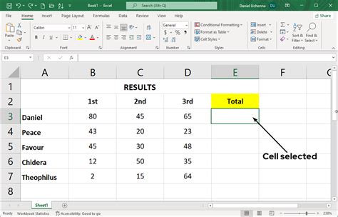 Addition In Excel