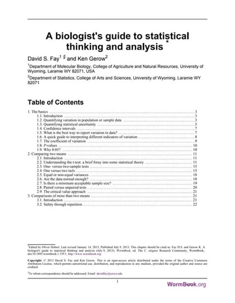 Statistical Analysis For Biologist Pdf