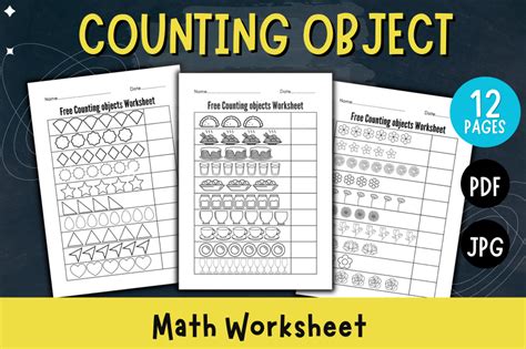 Counting Objects Math Worksheet Graphic By Ovis Publishing · Creative Fabrica