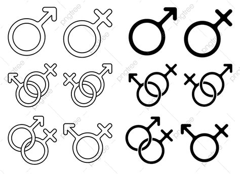 Gambar Ikon Linier Jenis Kelamin Jenis Kelamin Laki Laki Vektor