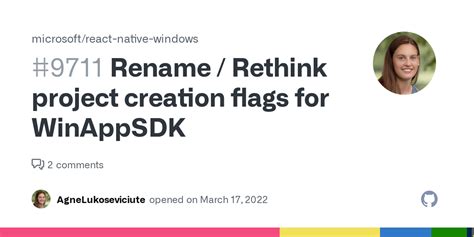 Rename Rethink Project Creation Flags For Winappsdk Issue Microsoft React Native