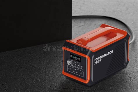 High Capacity Portable Power Generator Station 3d Rendering Stock