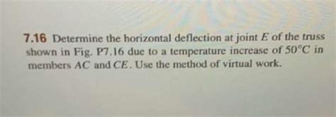 Solved Determine The Horizontal Deflection At Joint E Chegg