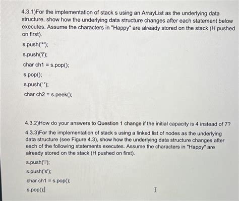 Solved 431for The Implementation Of Stack S Using An
