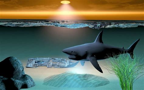 무료 사진 바다 물 바다 수 중 상어 상어 일러스트 레이 션 컴퓨터 아트 물고기