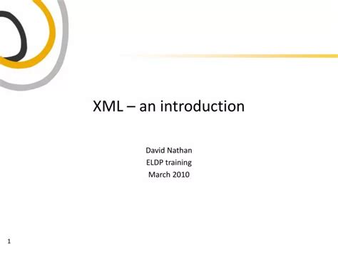 Ppt Introduction To Xml Understanding The Basics And Applications