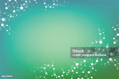 분자 구조 및 통신 Dna 원자 신경 디자인에 대 한 과학적인 개념입니다 점으로 연결 된 라인입니다 의료 기술 화학 과학