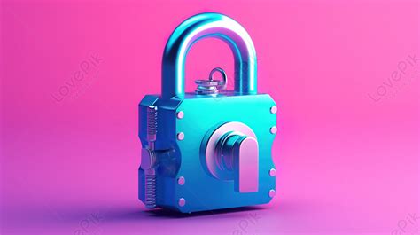 매혹적인 3d 그림 파란색과 분홍색 이중톤 배경의 빈티지 대형 자물쇠 고대의 배경 자물쇠 배경 홍색 배경 이미지 Hd