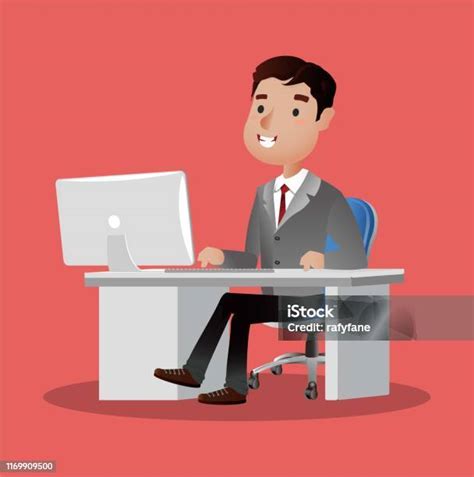 사무실 책상에서 랩톱 컴퓨터에서 작업하는 성공적인 비즈니스 피플 캐릭터 검색에 대한 스톡 벡터 아트 및 기타 이미지 검색 경영자 공부 Istock