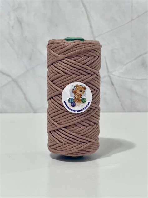 200 Coffee 3mm Premium Coloured String 250g Sydney Yarn